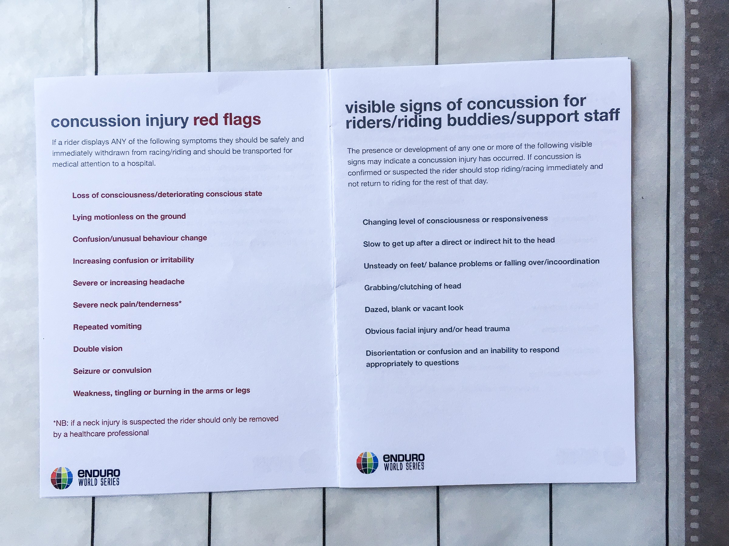 EWS Concussion Pocket Guide - Misspent Summers